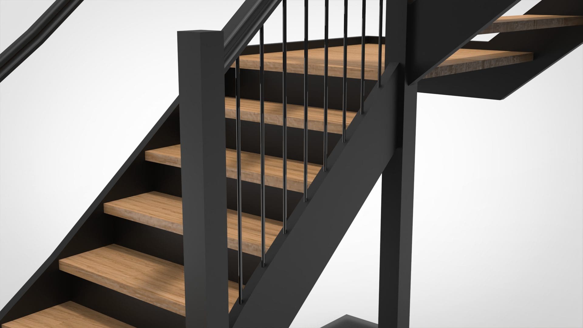 Dubbelkwart trap met bordes - CPI Trappen : CPI Trappen